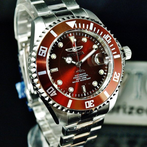 Invicta | Accessories | Sale Mens Pro Diver Automatic Crimson Red Dial ...